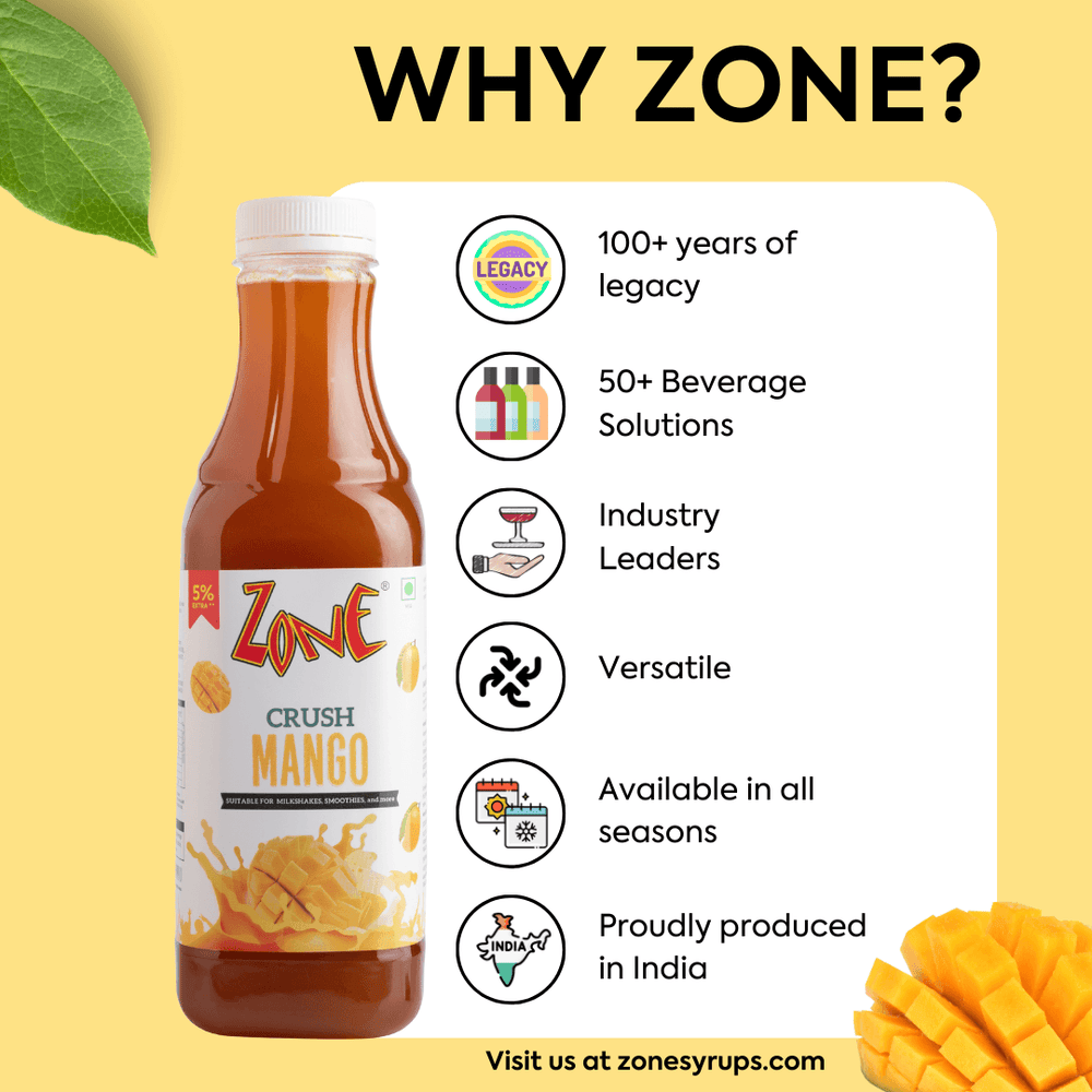 Zone Mango Flavoured Crush | Mocktails, Milkshakes, & more