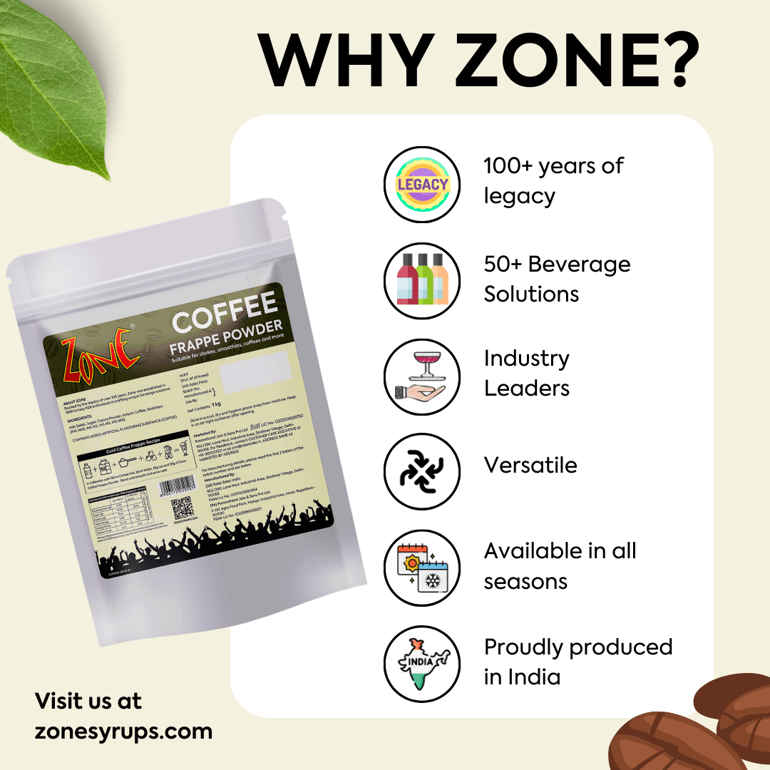 Zone Coffee Frappe Powder | Cold Coffees, Shakes, and more – ZONE