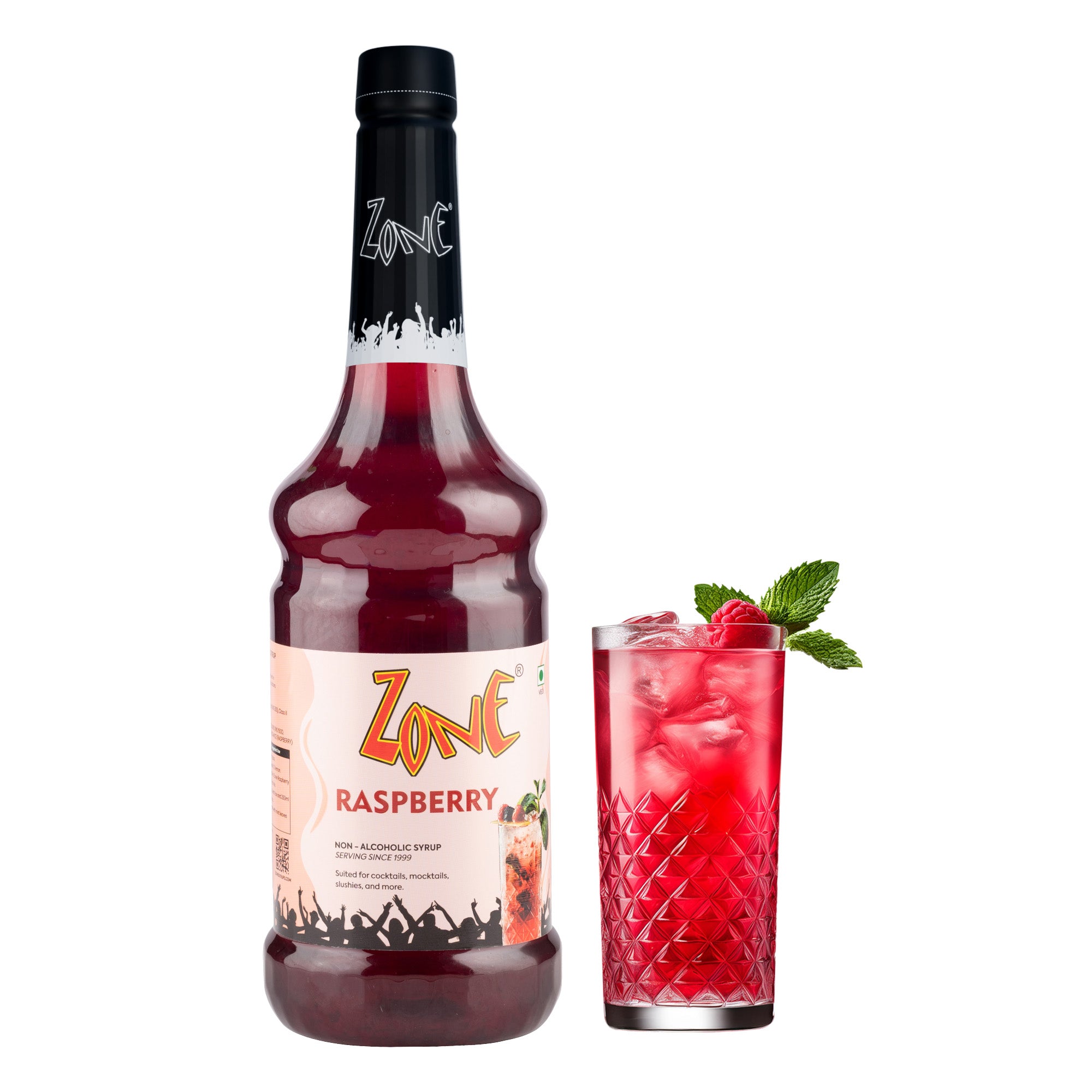 Zone Raspberry Flavoured Syrup 1L | Cocktails, Mocktails, & more