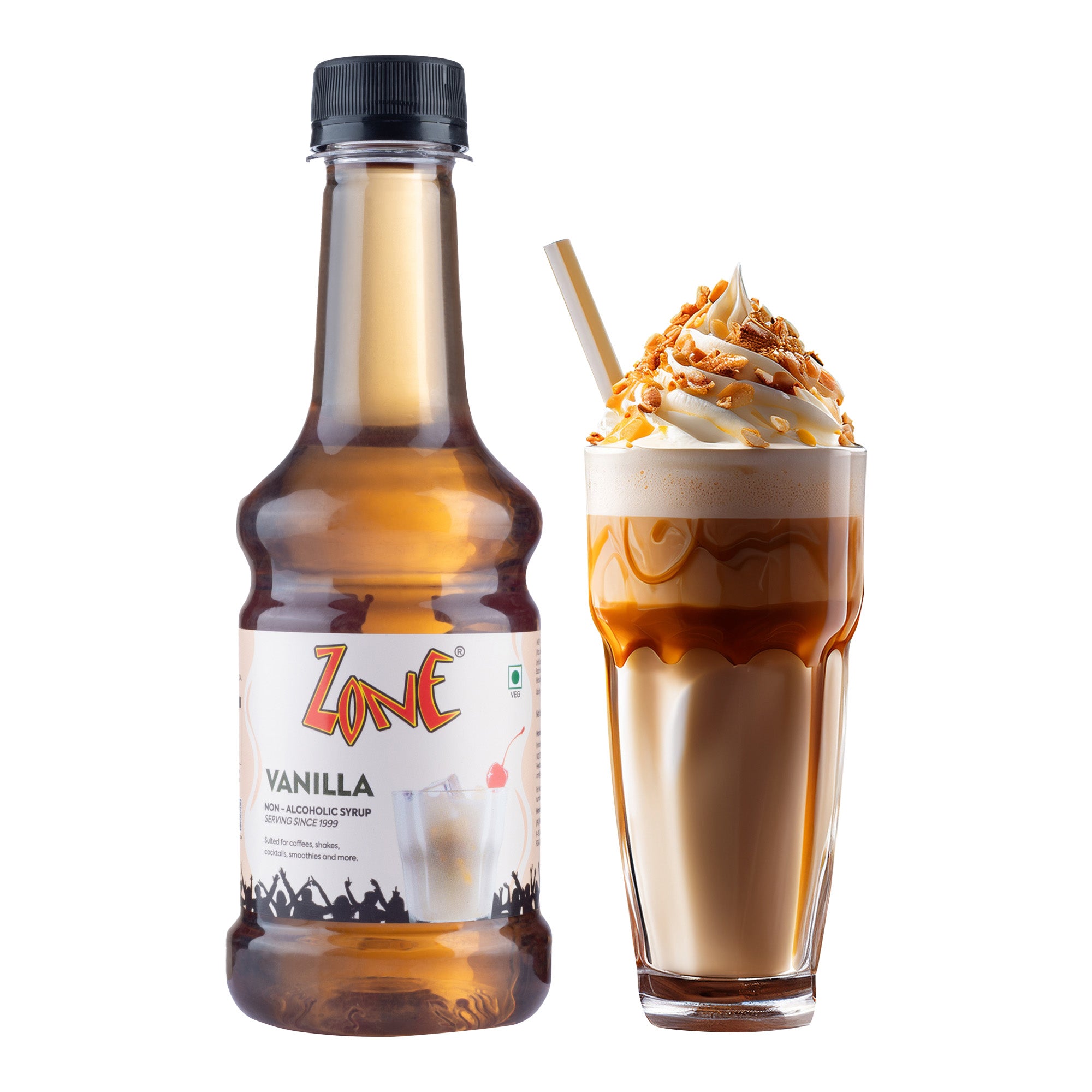 Zone Vanilla Flavoured Syrup 1L | Cocktails, Mocktails, & more