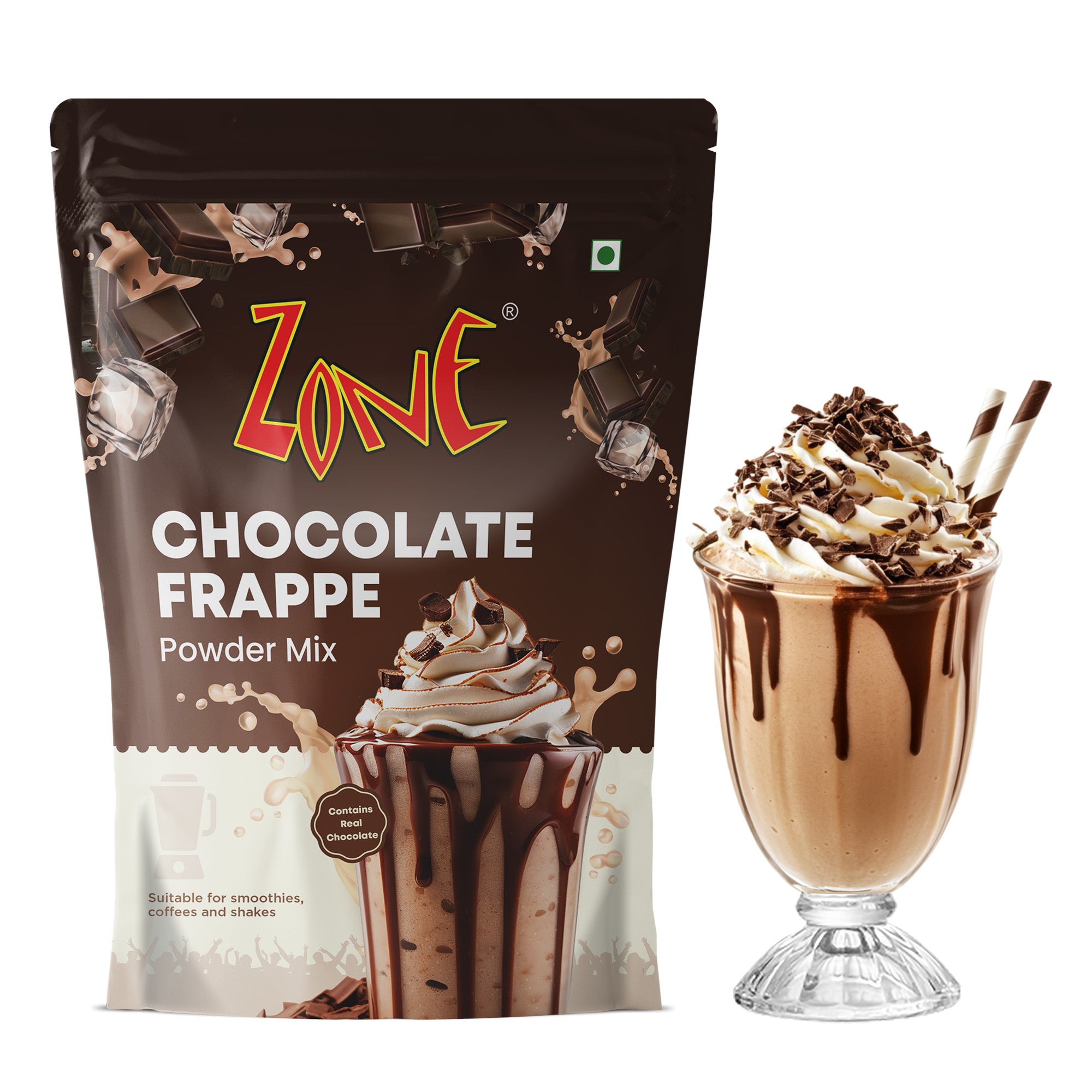 Zone Chocolate Frappe Powder | Premium Cafe Style Chocolate Mix for HoReCa